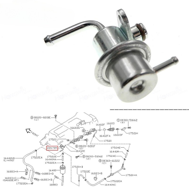 New Fuel Pressure Regulator Fits Nissan 200SX Sentra 1.6L 1995-2000 22670-41B00 22670 41B00 ...