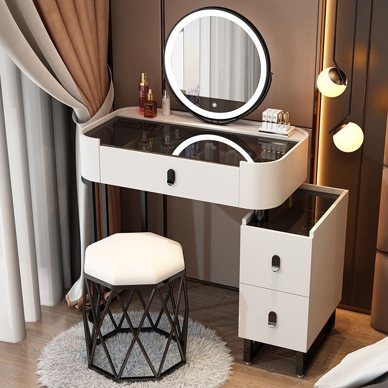 Light Luxury Glass Dressing Table Bedroom 2025 New Dressing Table ...