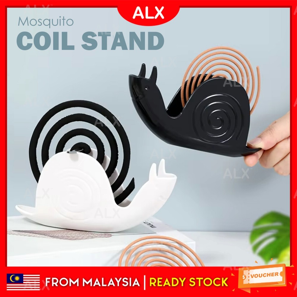 ALX Nordic Style Mosquito Coil Holder Fireproof Ash Storage Snail Coil ...