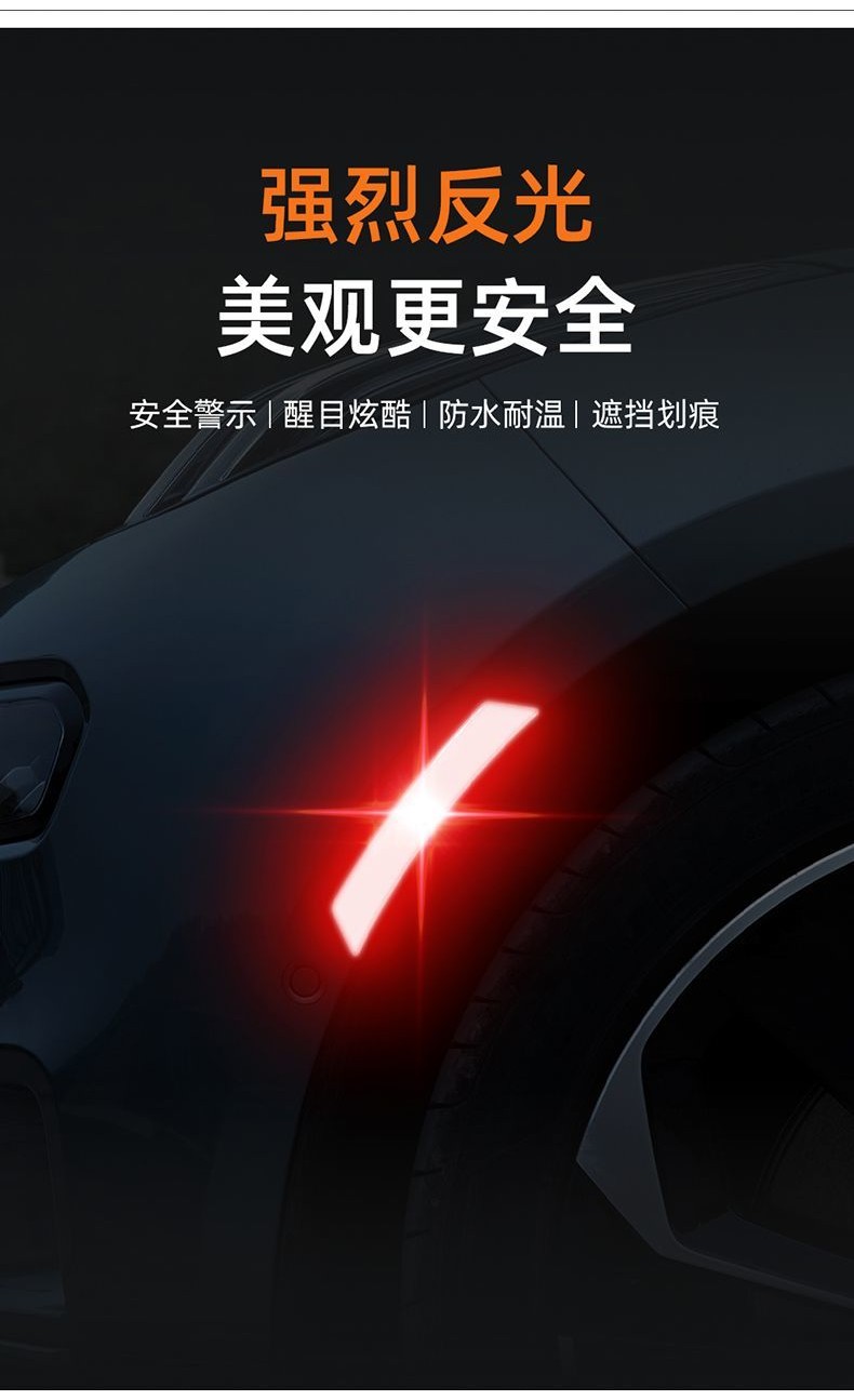ZEEKR 001 New Wheel Eyebrow Reflective Sticker Prompts Warning Vehicle ...
