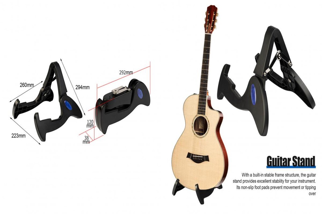 Guitar Stand with Stable Frame Stage Performance Guitar Stand Portable ...