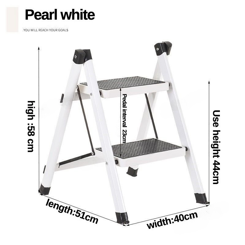 Stainless Steel Single Double-layer Footstool Ladder Household Indoor ...
