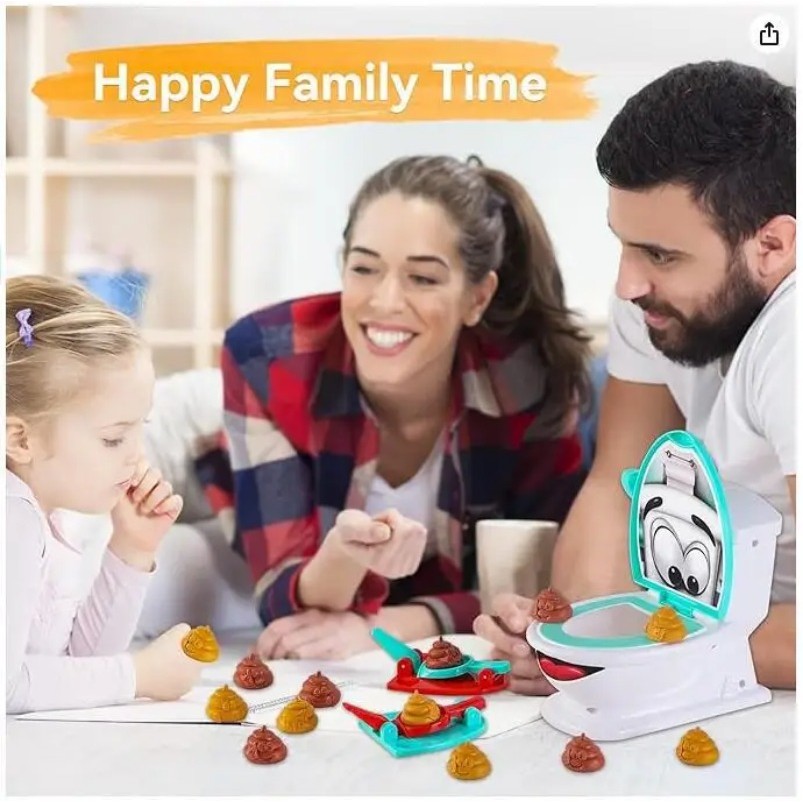 1Set Funny Poop Toilet Game Shooting Toys Prank Catapult Toys ...