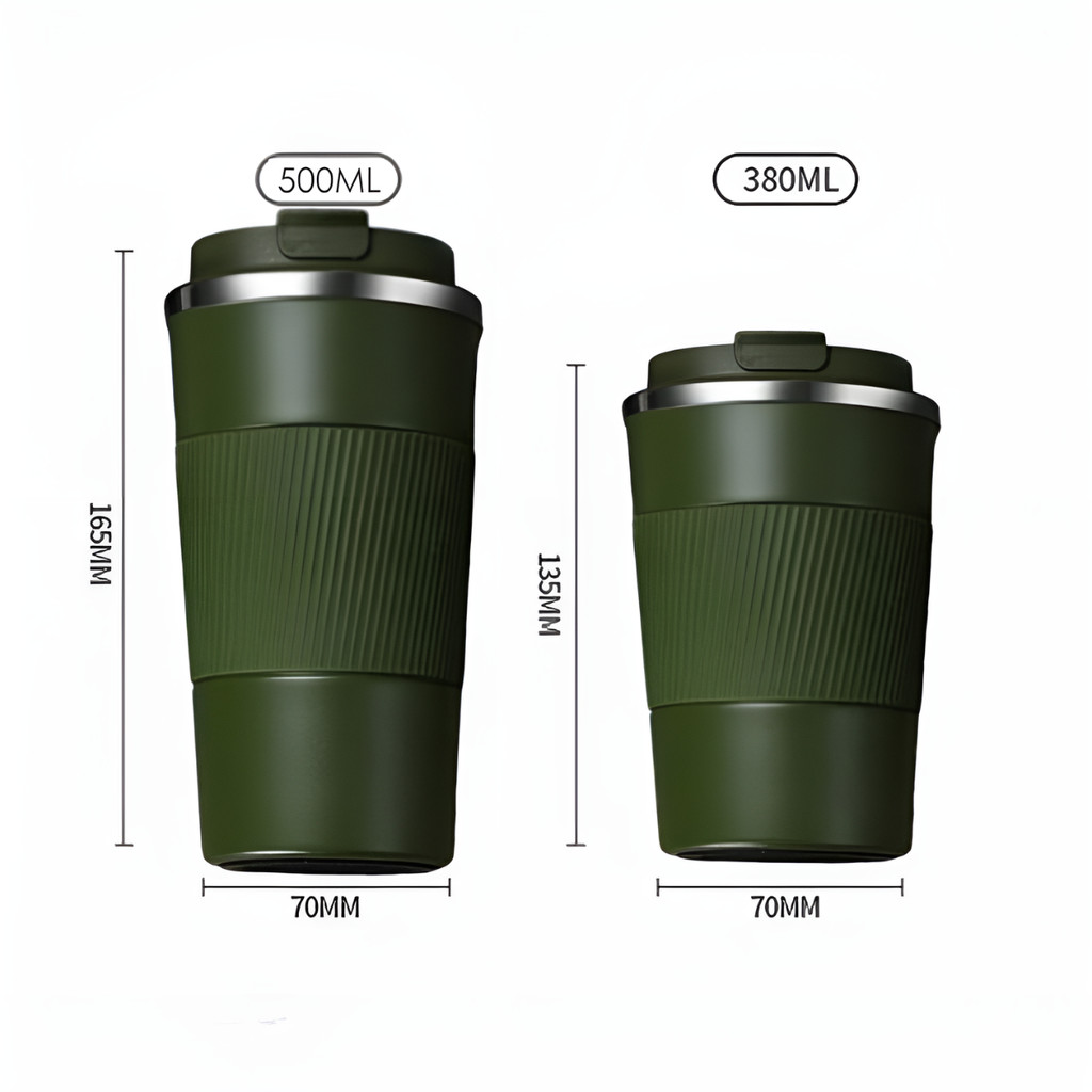 BC Stainless Steel Thermos 380ml 510ml Fashion Car Accompanying Coffee Outdoor Silicone Potable ...