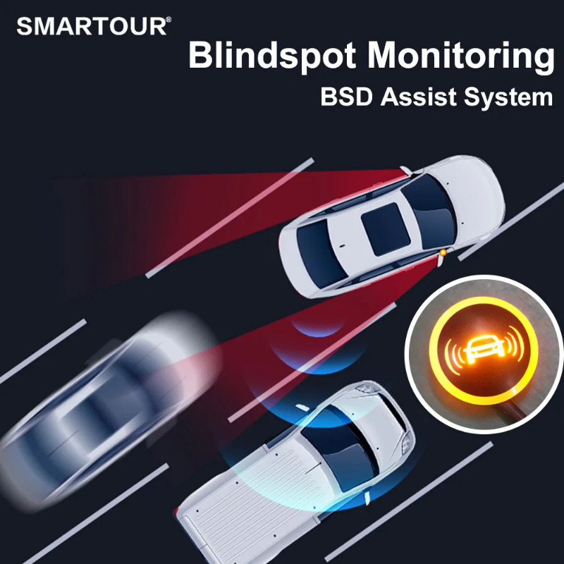 Universal 24Ghz Millimeter Wave Radar BSD Blind Spot Detection System Change Lane Safer BSM ...