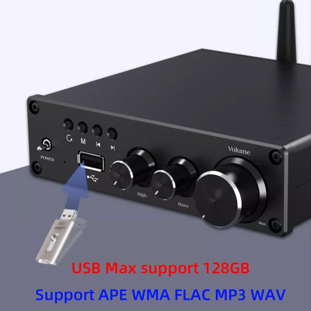 MA12070 2*80W Bluetooth 5.0 Infineon Digital Audio Power Amp Equalizer ...