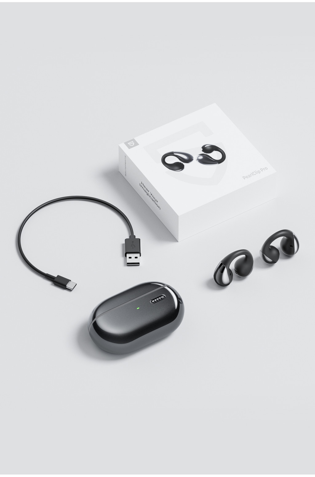 SoundPEATS PearlClip Pro Earphones Open Ear Air Conduction CC Ear Clip ...
