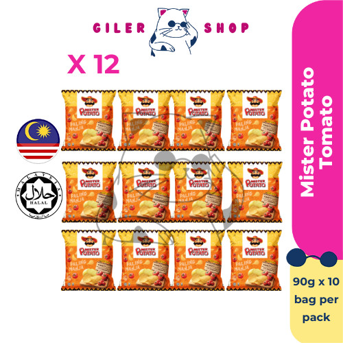 Mister Potato Bundle 60g-90g x 12 Pek – BBQ / Honey Cheese / Hot & Spicy / Original / Tomato ...