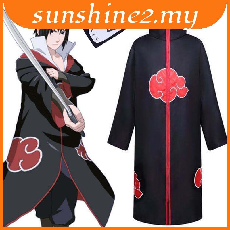 Anime Naruto Akatsuki Uchiha Itachi Cosplay Costume Robe Cloak Coat ...