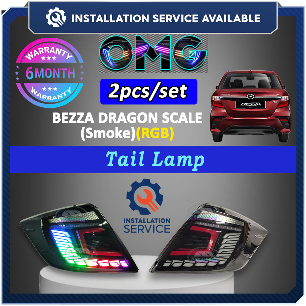 [Installation Provided] PERODUA BEZZA V2 RGB LED TAIL LAMP (DRAGON ...