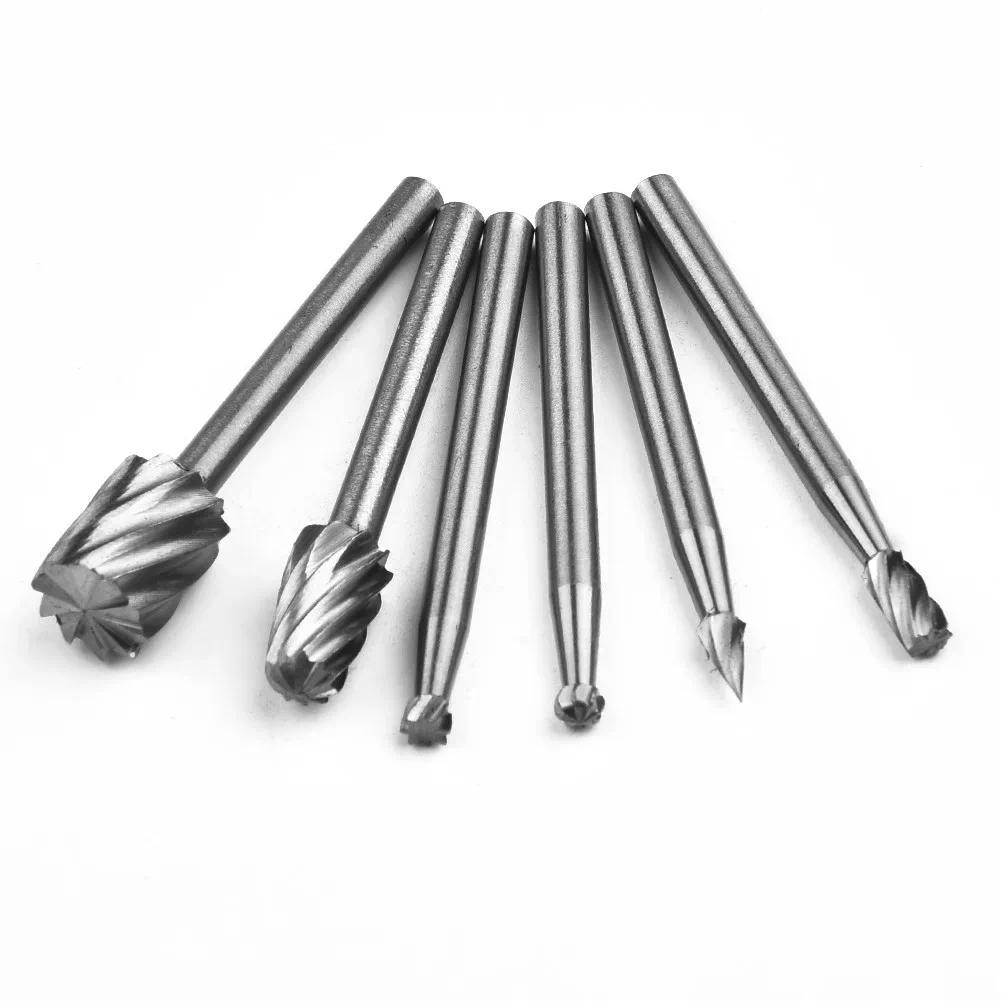 6pcs/Set Mini Drill Bit Set HSS Router Grinding Bits Milling Cutters ...