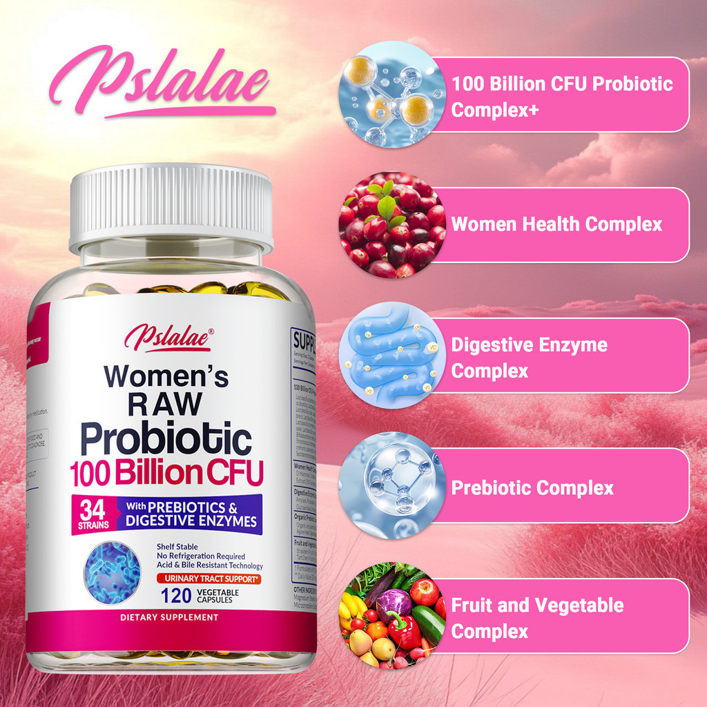Pslalae Probiotics + Prebiotics Complex Supplement, Highly Effective in ...