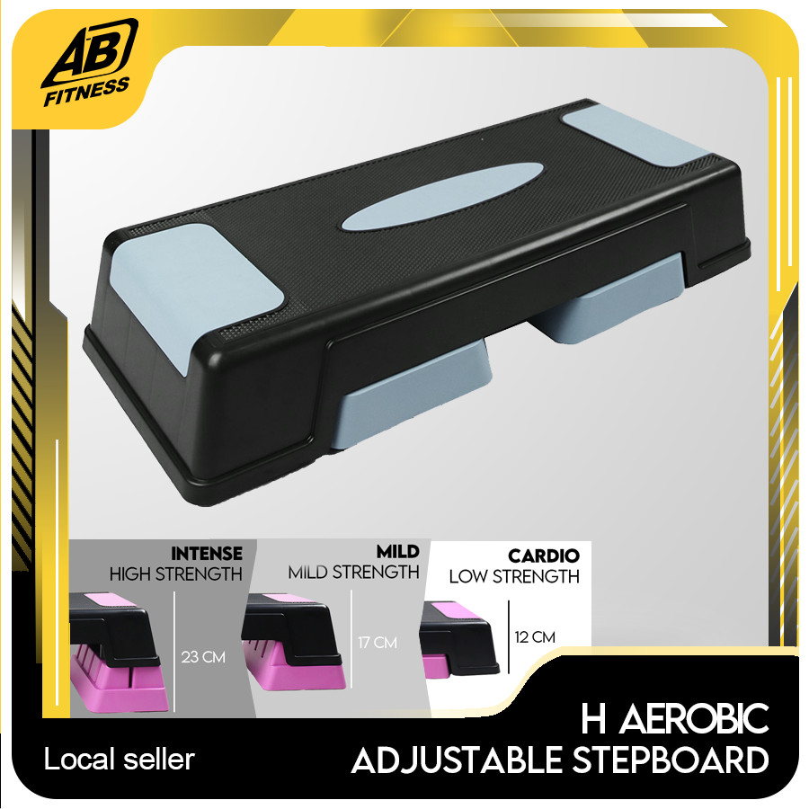 Aerobic Stepper Yoga Step Platform Stepboard Adjustable Height Stepper ...