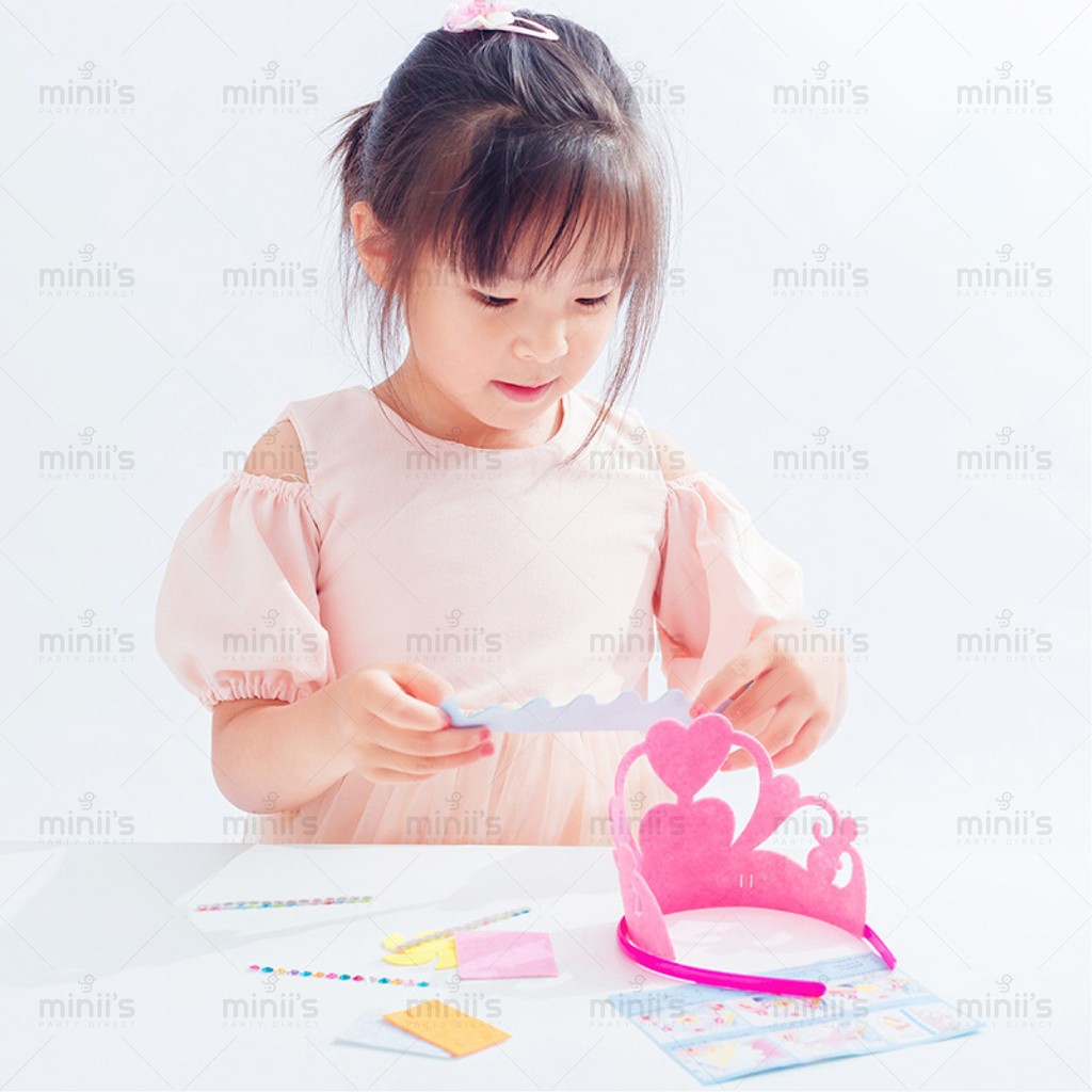 MINIIS Handmade DIY Crown Happy Birthday Party Hats Non Woven Princess ...
