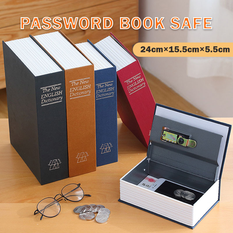 Code Cash Safe Case Metal Dictionery Book Safe Box Locker Hidden Money ...