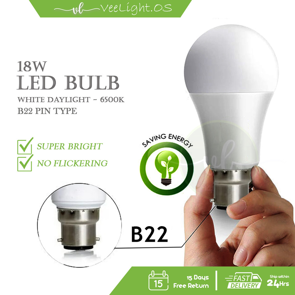 18W B22 LED BULB MENTOL LAMPU DOWNLIGHT TABLE LAMP LAMPU MEJA GATE ...