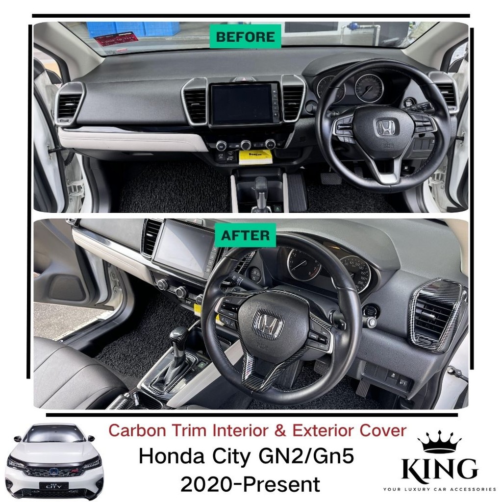 Honda City GN2/GN5 Hatchback 2020-Present Forged Carbon Carbon Trim ...