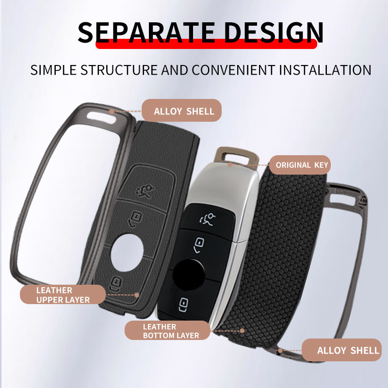 Car Key Cover For Mercedes Benz AMG W204 W205 W203 W211 W212 W213 W201 ...