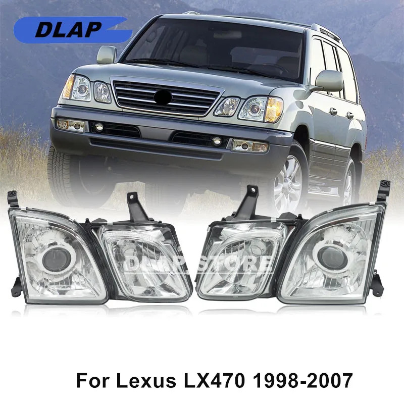 Car Lights 2PCS For Lexus LX470 1998-2007 Front Headlight Head Lamp ...