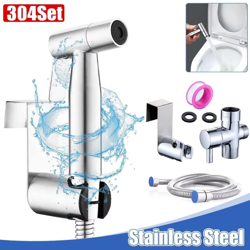 Handheld Bidet Spray Gun Portable High Pressure Bidet Spray Gun Set ...