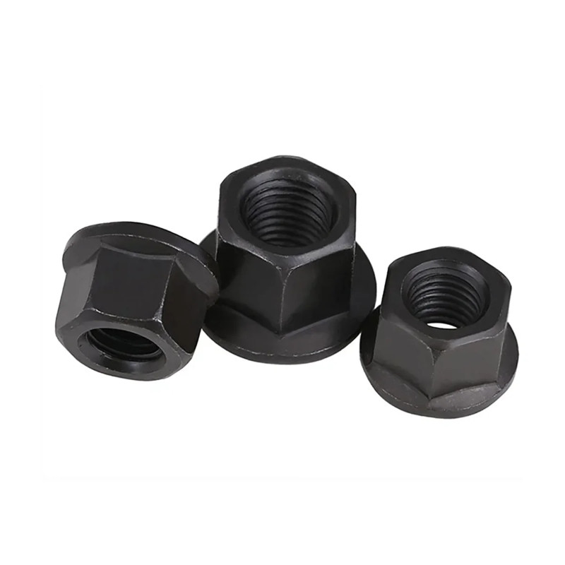 M8 M10 M12 M14 - M30 Black Flange Face Gasket Nut Hexagon Enlarged High ...