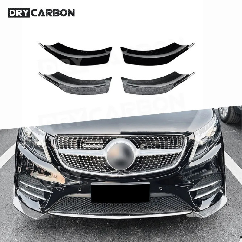 Front Bumper Flaps Apron Splitters for Benz V Class W447 V260 AMG Line ...