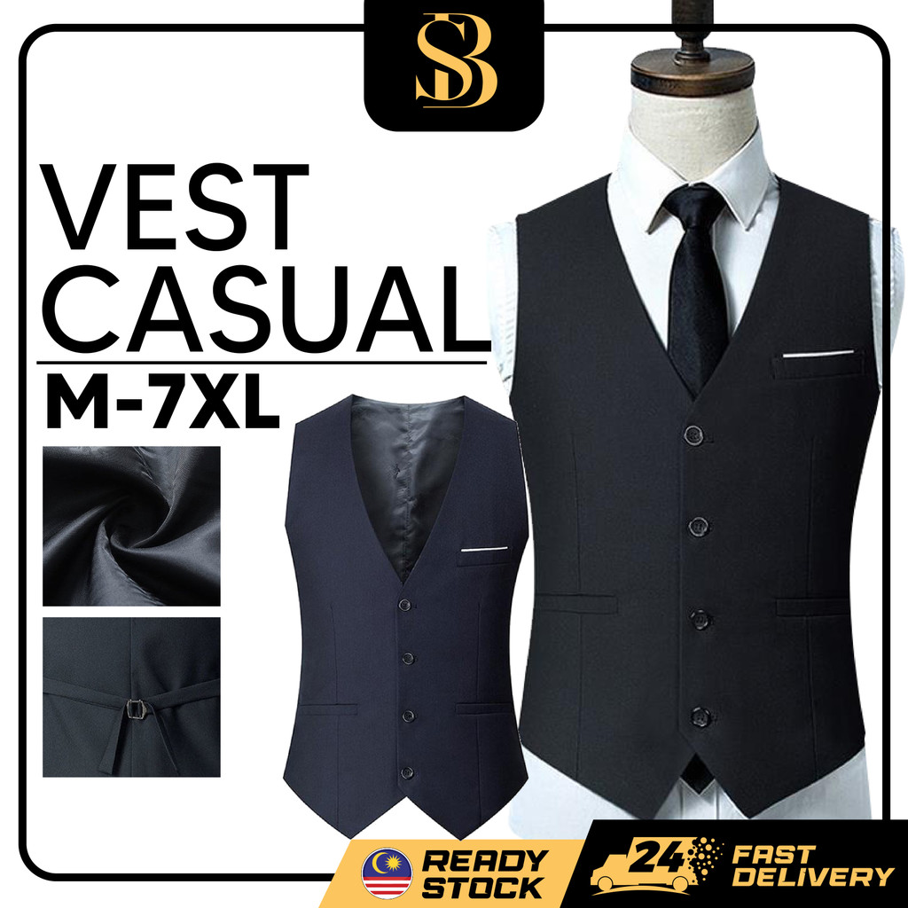 BOSC Men Adult Best Man Vest Round Suit Vest Casual Sleeveless Vest ...