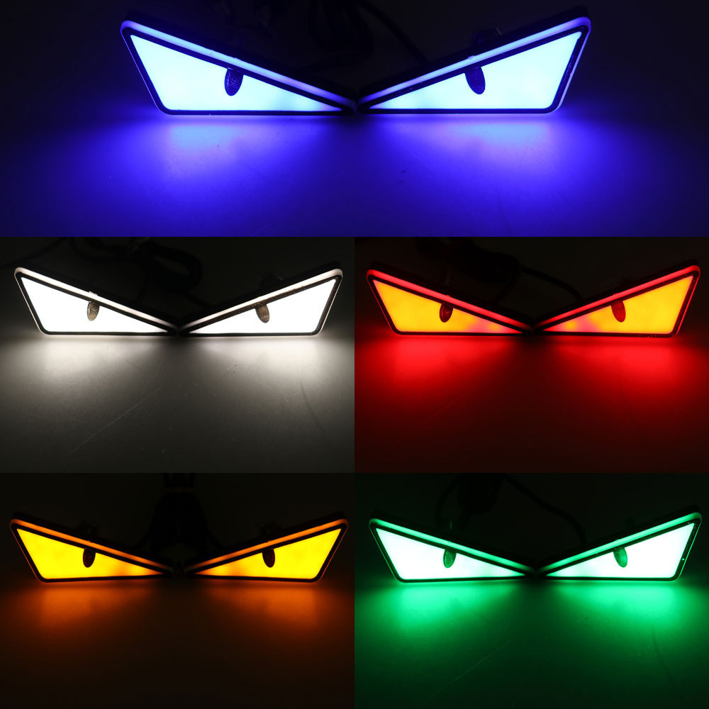 2PCS Motorcycle Number Plate Light License Plate Light LED Triangle ...