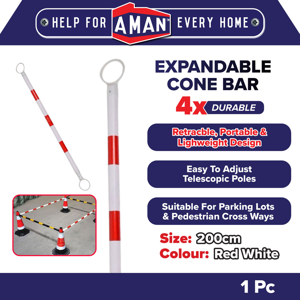 Expandable Retractable Cone Bar Traffic Safety Cone Bar Barrier 2 Meter ...