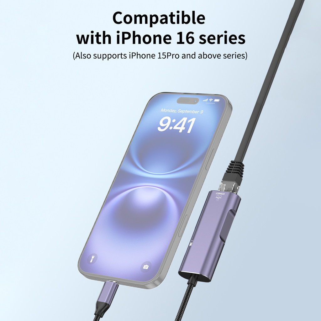 USB C Network Cable Converter with PD100W Fast Charging Port 1000Mbps ...