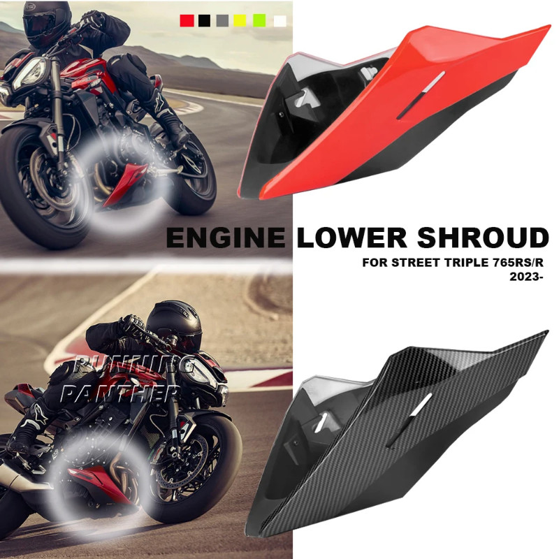 For Street Triple 765 RS 765R 2023 2024 Motorcycle Engine Lower Spoiler ...