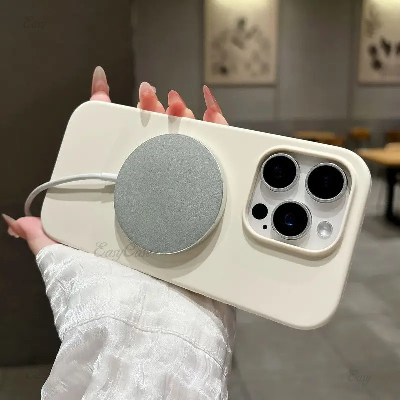 Liquid Silicone Magnetic Case With Camera Button Sticker For iPhone 16 ...