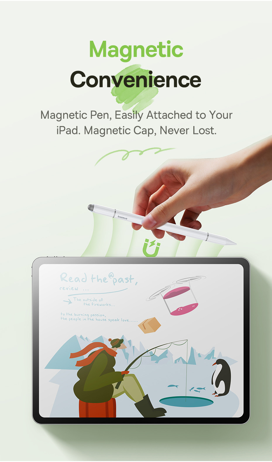 Baseus Smooth Writing 3 3-in-1 Passive Stylus Point Stylus for Touch ...