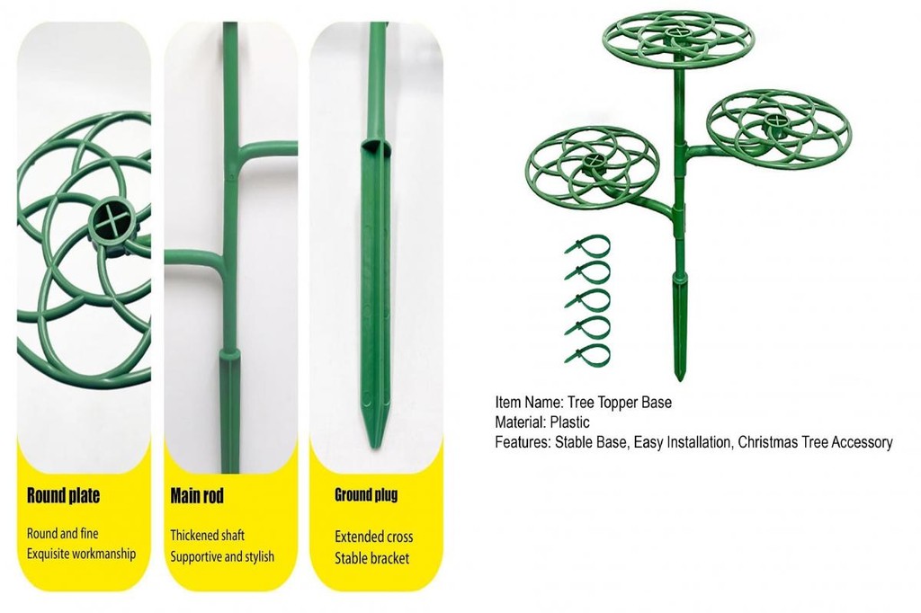 Tree Topper Holder with Ties Tree Topper Support Stand Adjustable ...