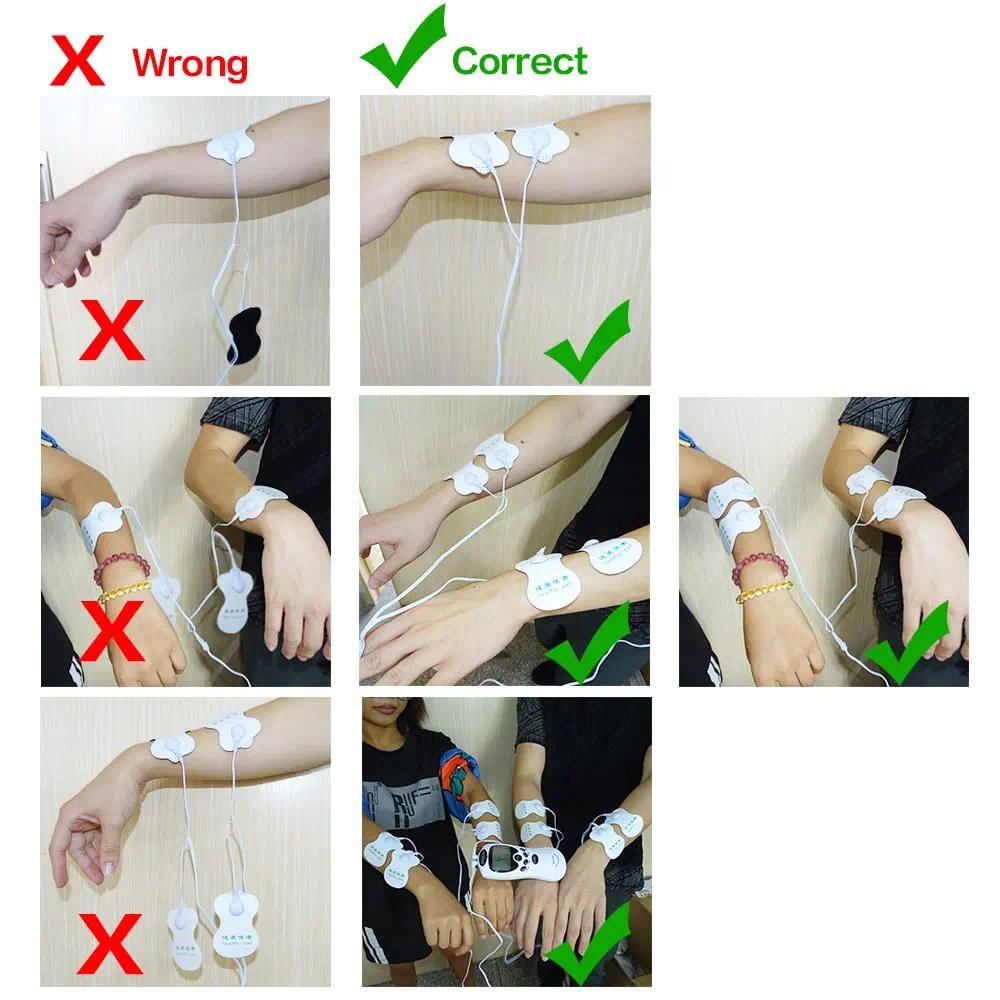 8 Modes Tens Unit EMS Muscle Stimulator Physiotherapy Microcurrent Low ...