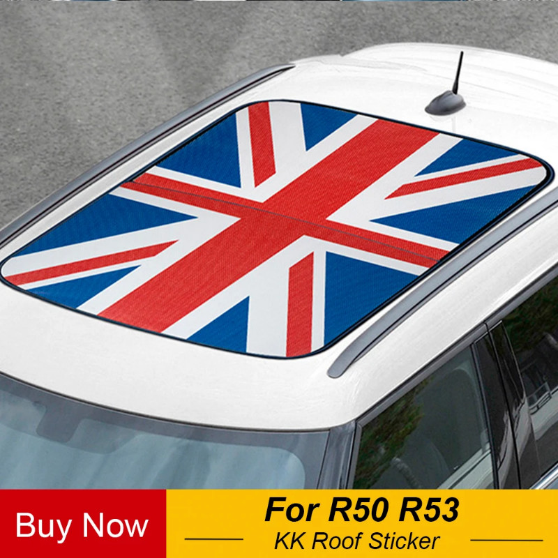 Car Roof Sticker For MINI Cooper One S R50 R53 Hatchback Union Jack ...