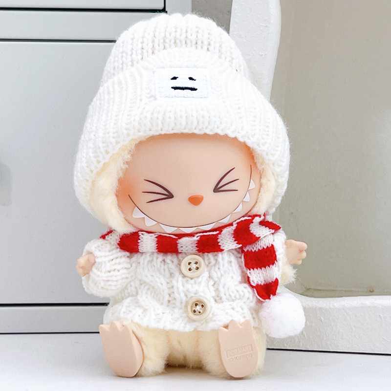 Labubu V2 Clothes Set Christmas Sweater Scarf for Labubu Have A Seat ...