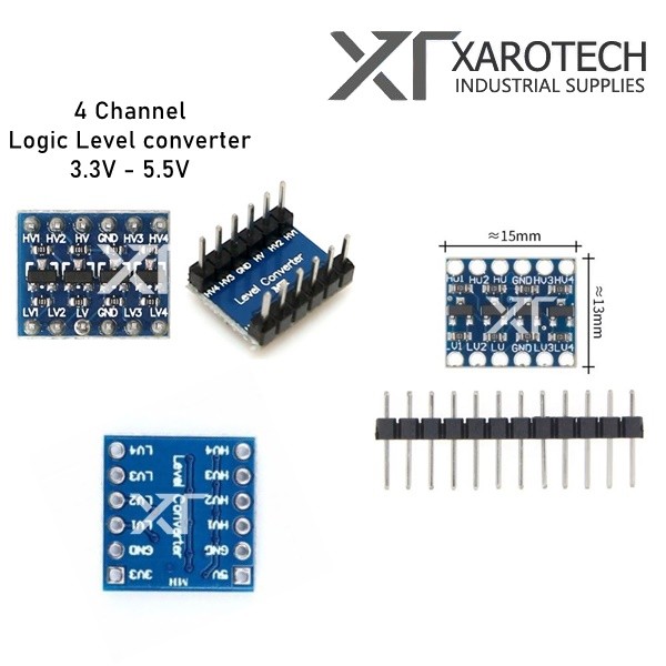 4 Channel Logic Level Converter Bi-directional Module 5V - 3.3V | Shopee Malaysia