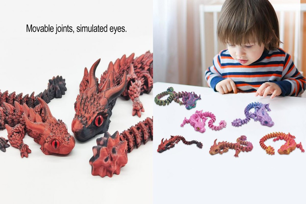 Stress Relief Dragon Model Dragon Stress Reliever Articulated Dragon ...