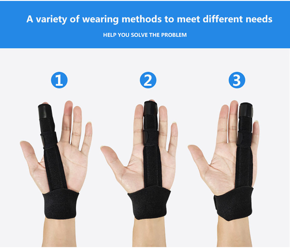 1Pc Adjustable Finger Brace Trigger Finger Splint Straighten Broken ...