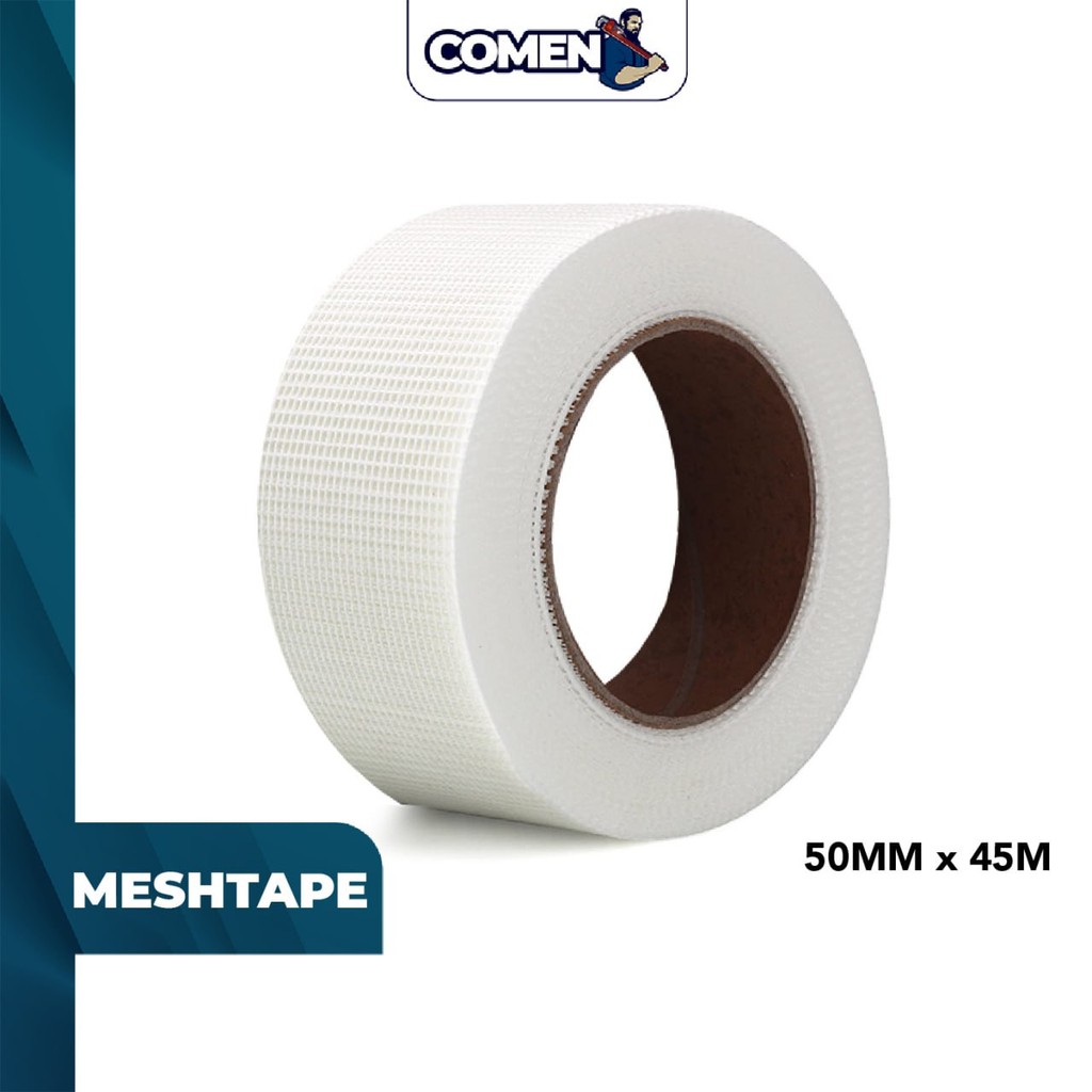 COMEN Fibre Glass Self Adhesive Mesh Tape 50MM x 45M Drywall Joint Tape ...