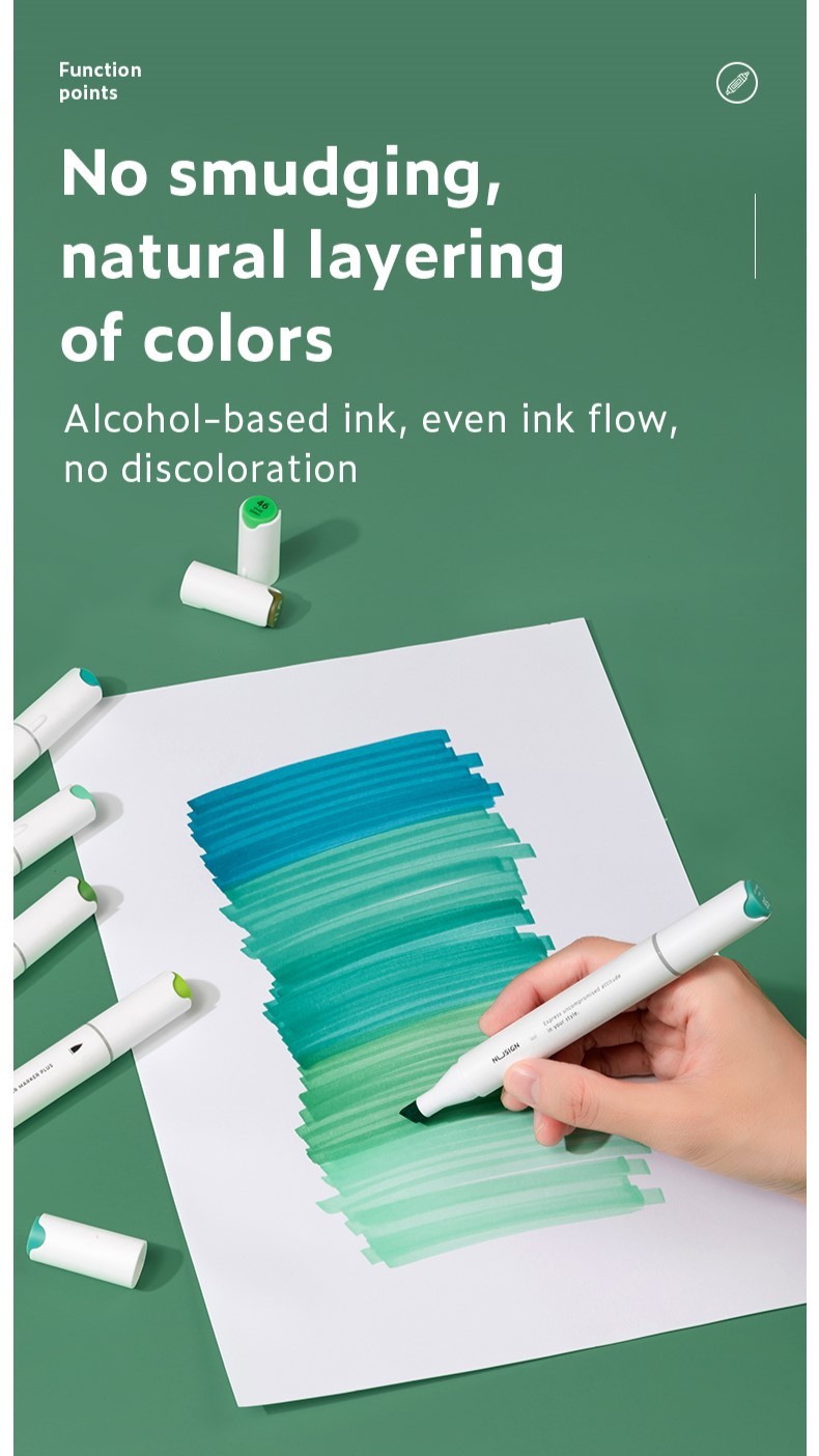 Deli Nusign Professional Twin Tip Painting Brush Marker Anime Landscape ...