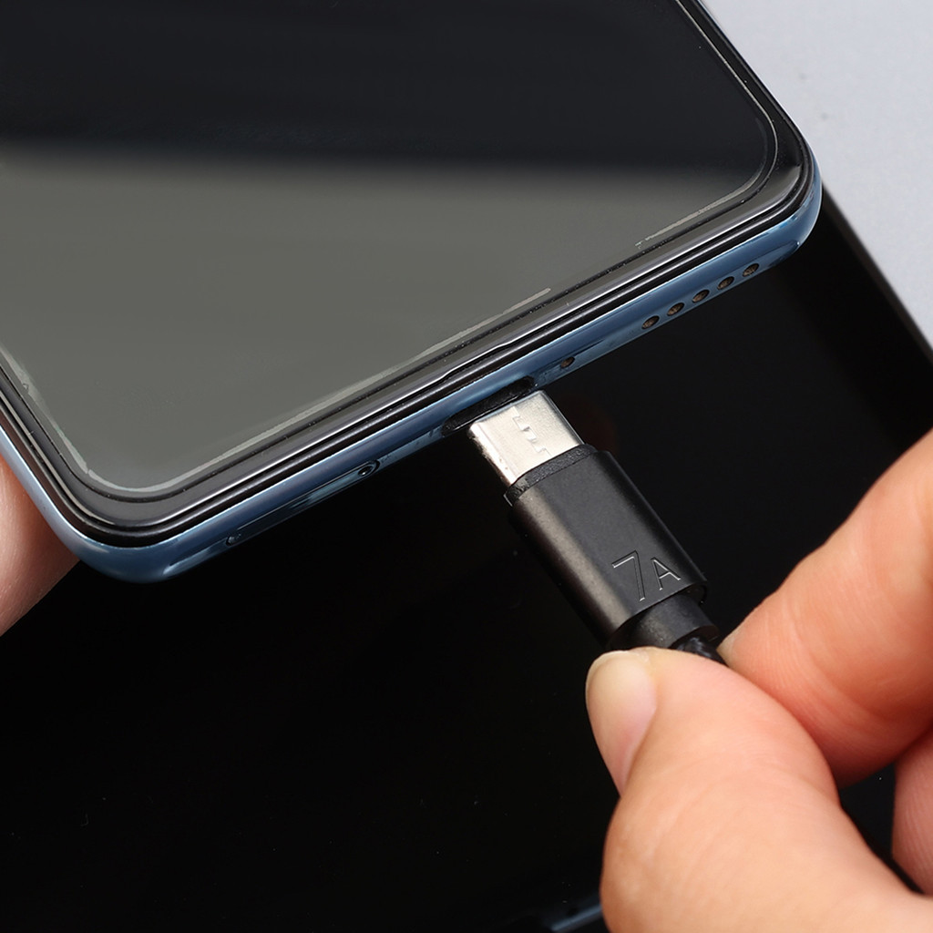 Black Copper Wire Android Phone USB Type-C Interface Charging Cable ...