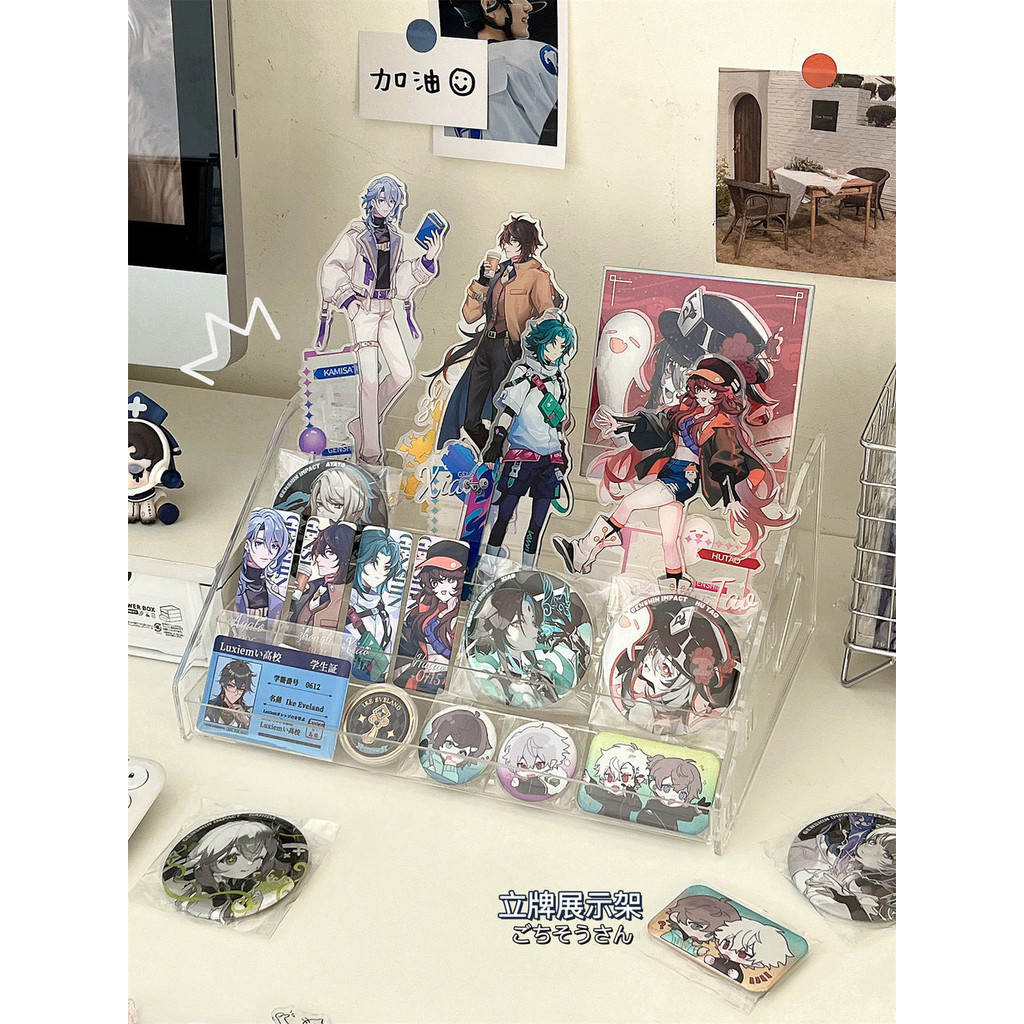 Badge storage//// Acrylic Bar Display Stand Transparent Desktop Millet ...