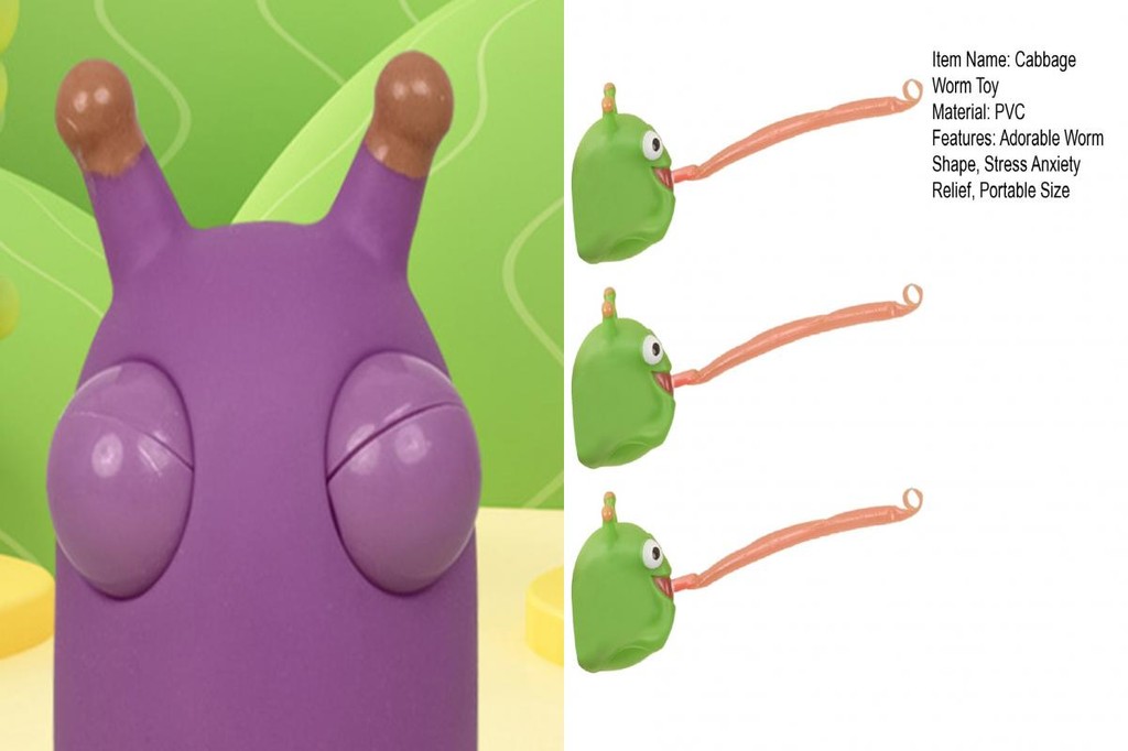 Kids Worm Toy Popping Eye Caterpillar Toy Stress Relief Caterpillar ...
