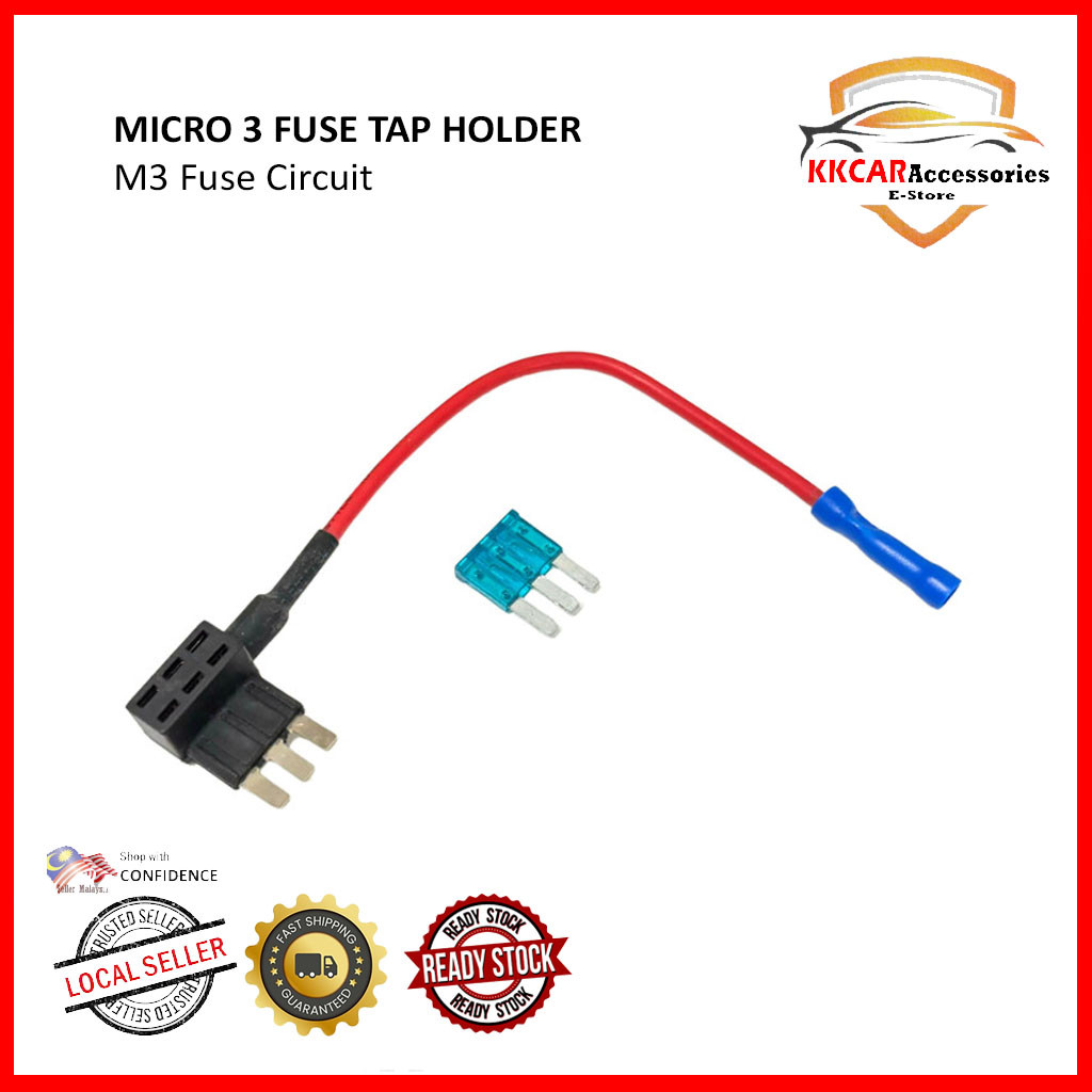 12V Fuse Add-a-Circuit TAP Circuit Fuse Tap Micro 3 Blade Fuse Holder ...