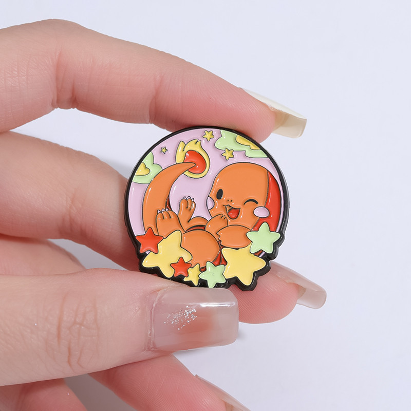 Cartoon Animal Pokémon Enamel Brooch Up To Duck Elf Enamel Brooch ...