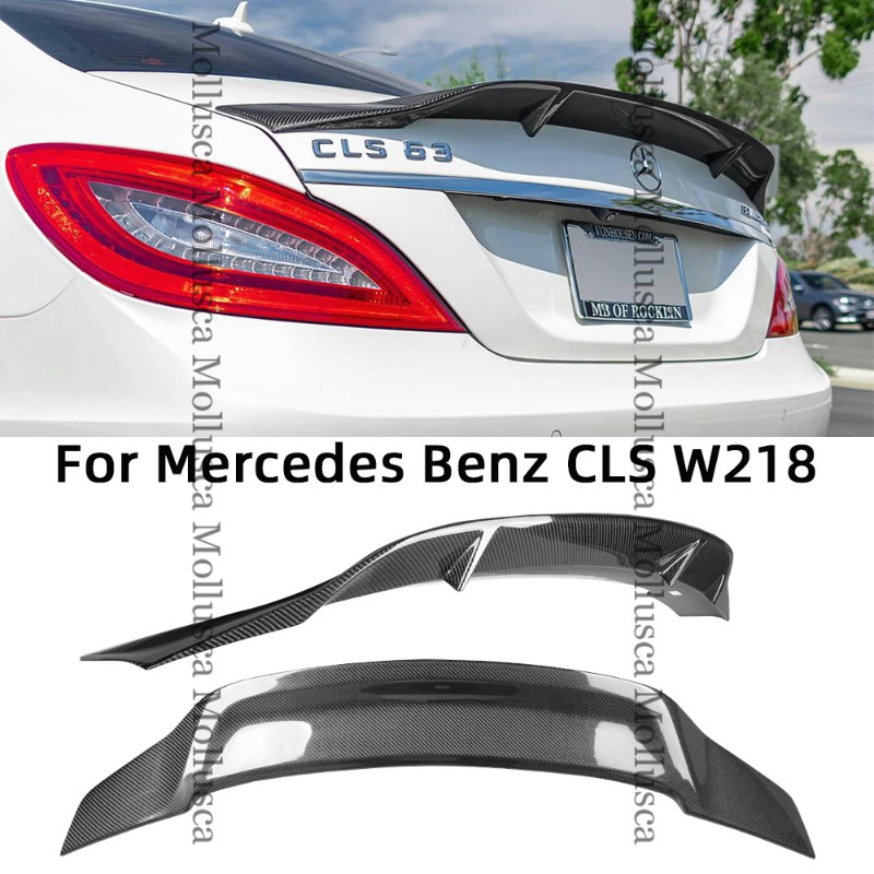 For Mercedes-Benz CLS 63 53 500 300 C218 W218 R Style Carbon Fiber Rear ...