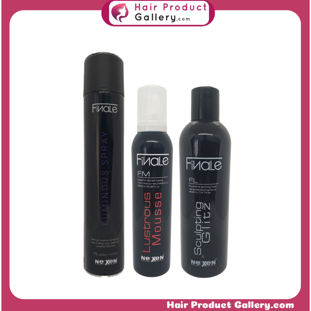 Nexxen Finale Lustrous Mousse 250ml ( FM ) / Sculpting Glitz 400ml ( FL ) / (New) Luminous Hair ...
