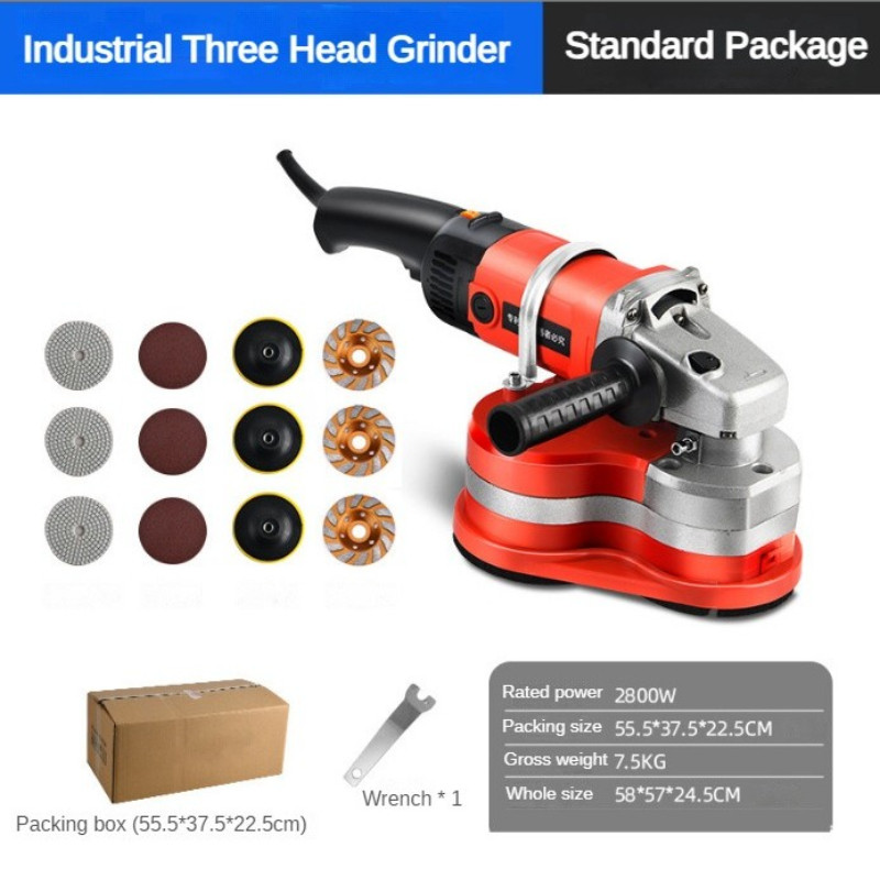 2800W Portable Industrial Grinder Handheld Epoxy Paint Floor Grinding ...